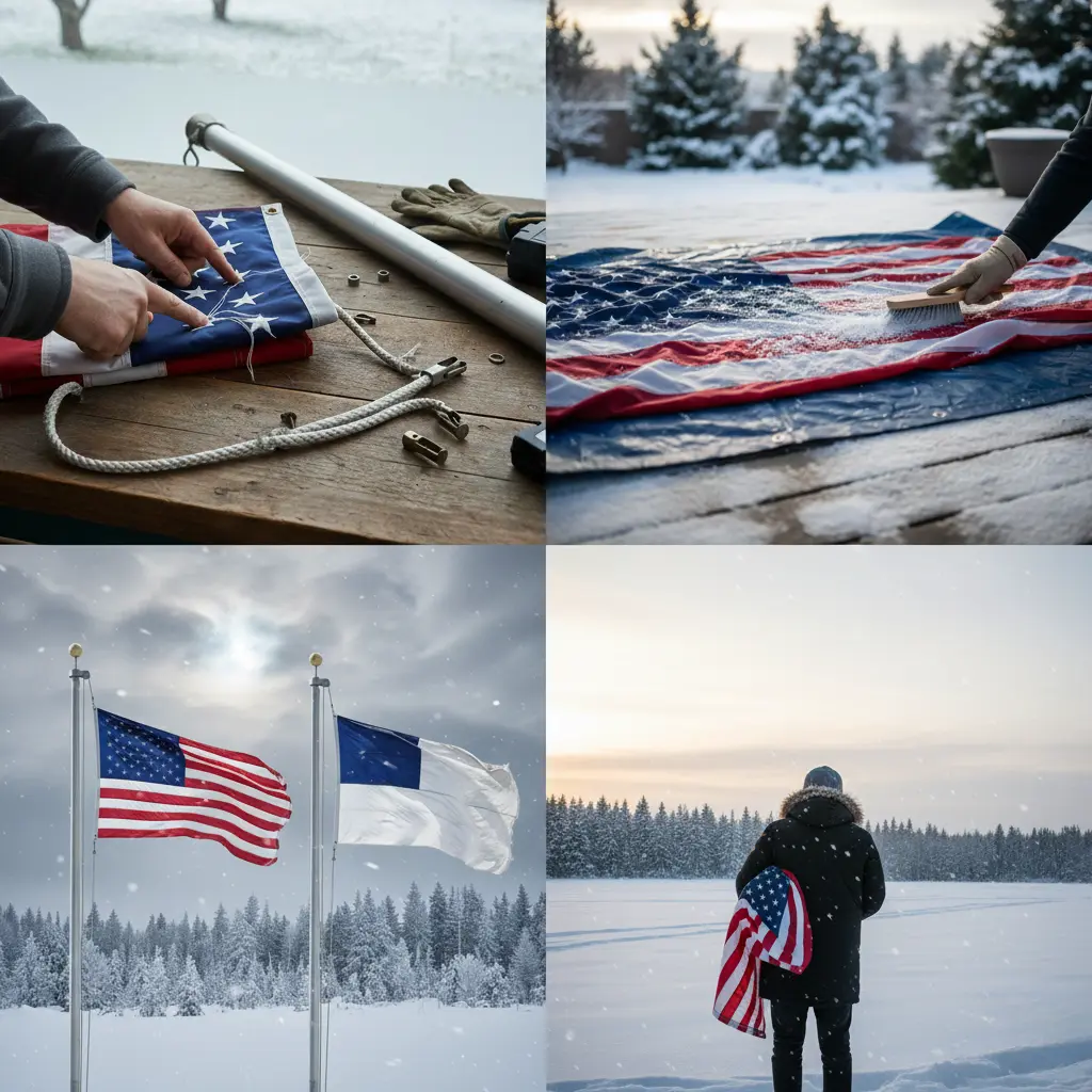 How to Care for Your Outdoor Flag in Winter