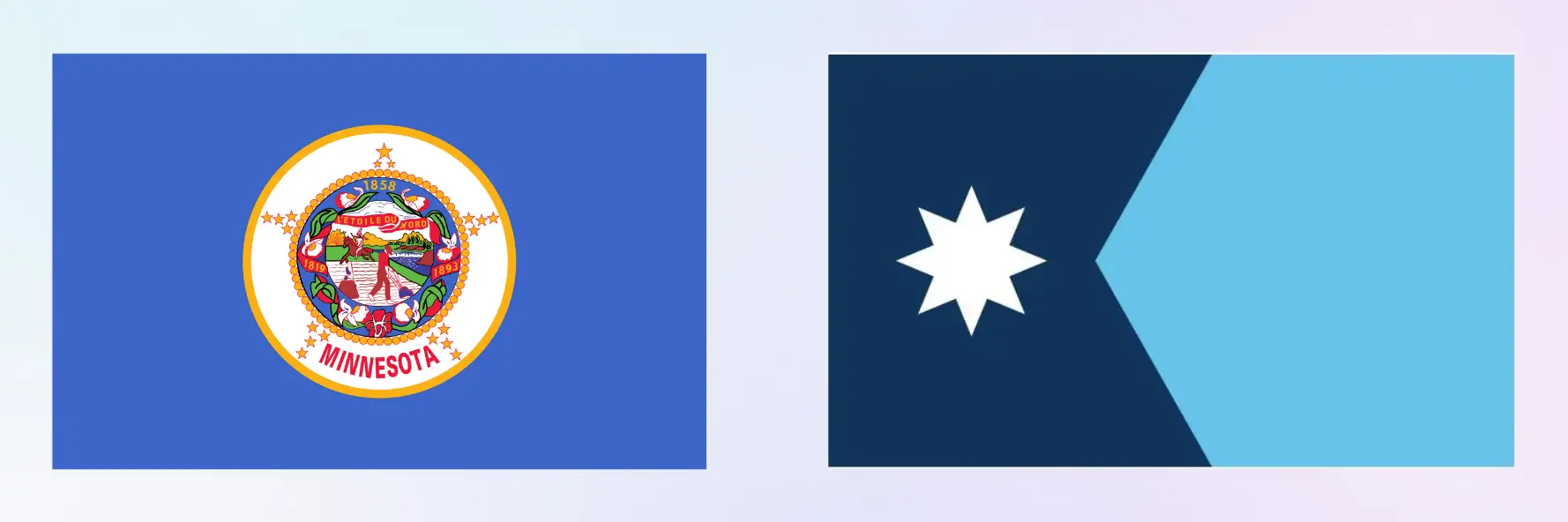 Minnesota's New VS. Old Flag