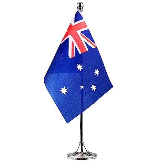 4"X6" AUSTRALIA DESK FLAG 12PK | Baldwinflags